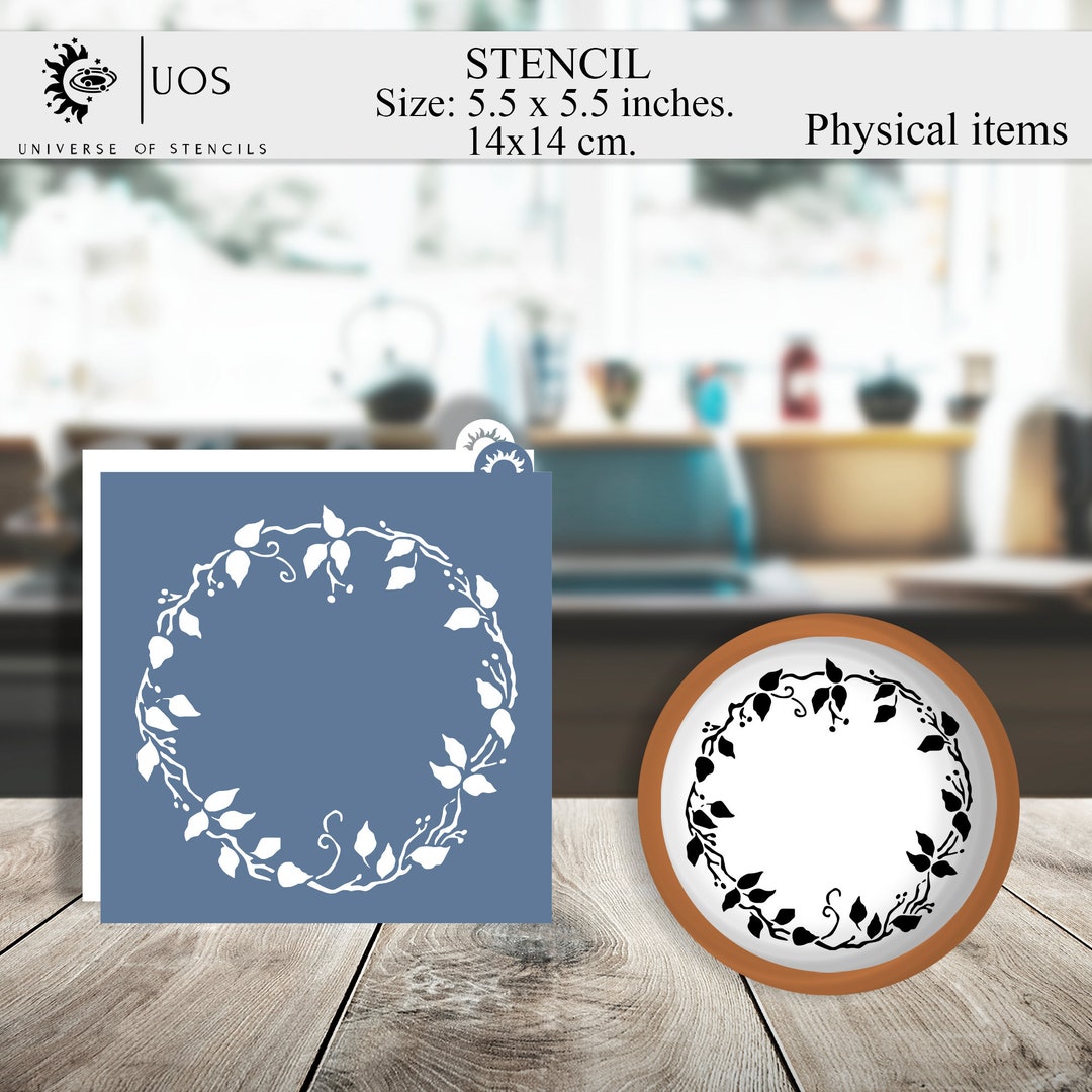 Stencil Frame With Leaves, Cookie Stencil, Spring Stencil, Easter ...