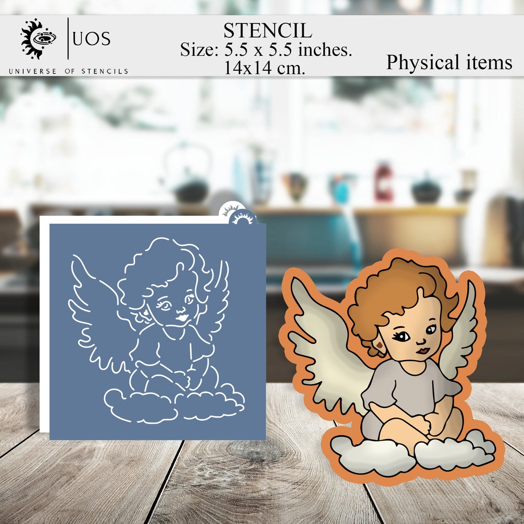 Stencil Angel, Cookie Stencil, Christmas Angel Stencil, Filigree ...