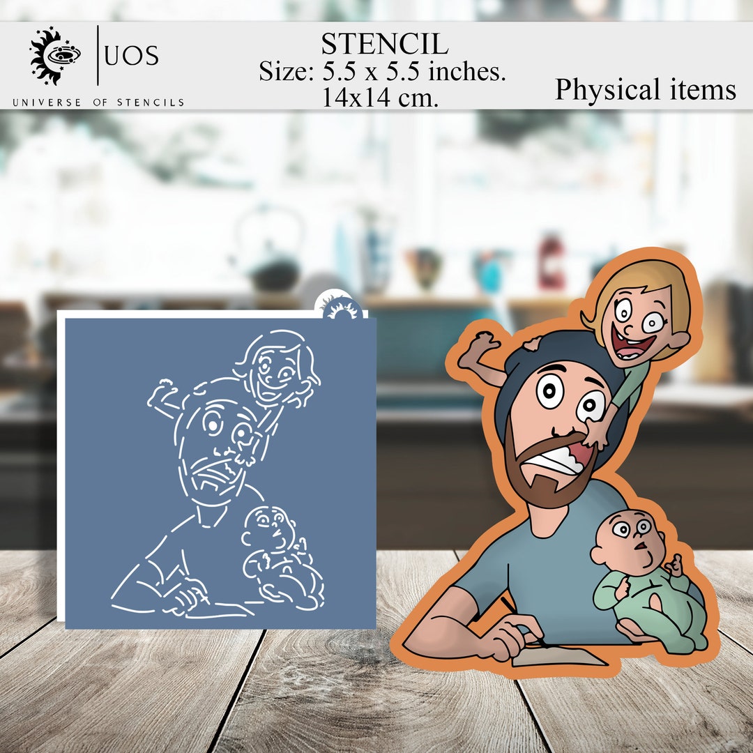 Stencil Dad, Cookie Stencil, Father's Day Stencil, Filigree Stencil ...