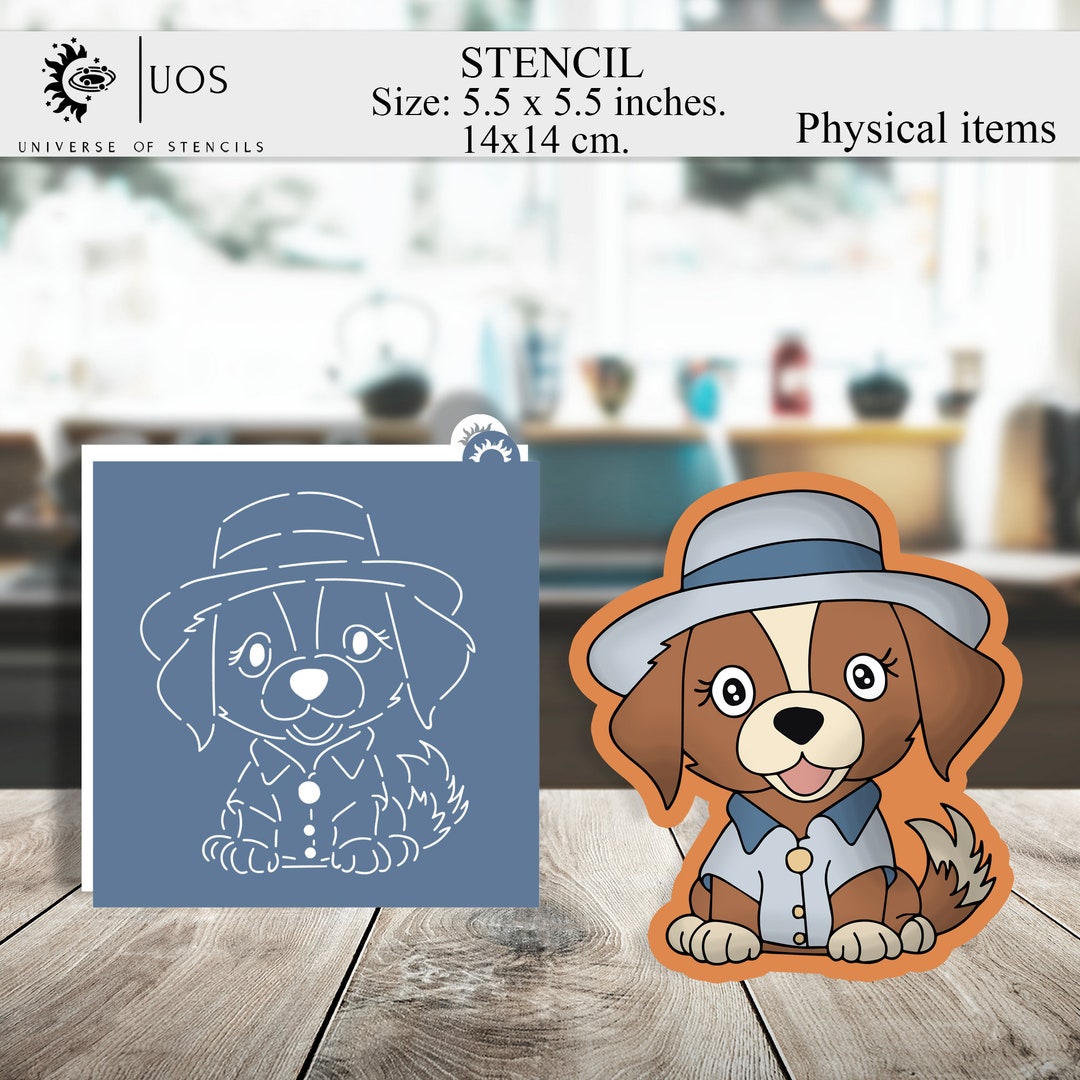 Stencil Dog, Cookie Stencil, Animal Stencil, Filigree Stencil ...