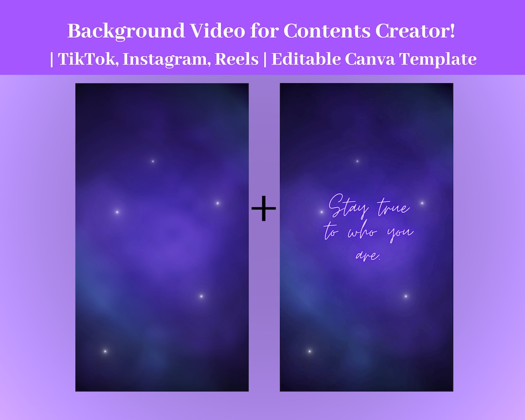 Purple Night Stars Vertical Background Video, Social Media Marketing ...