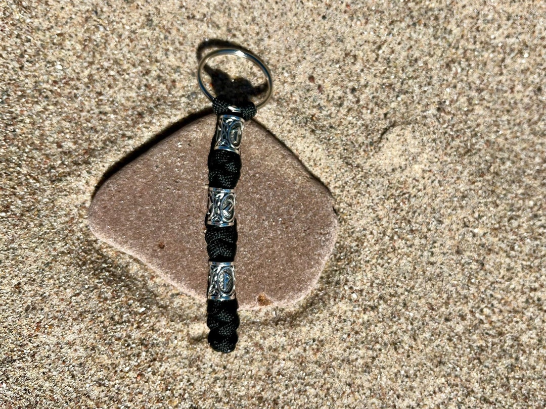 Viking Runes Keychain Norse Mythology Runes Symbols Paracord Zipper ...
