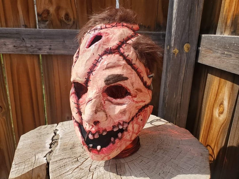 The Skin-thief Butcher Mask Paper Mache Mask Halloween Mask - Etsy