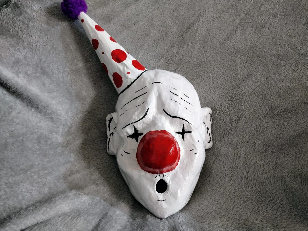 Junko the Vintage Clown Mask Paper Mache Mask Halloween Mask - Etsy