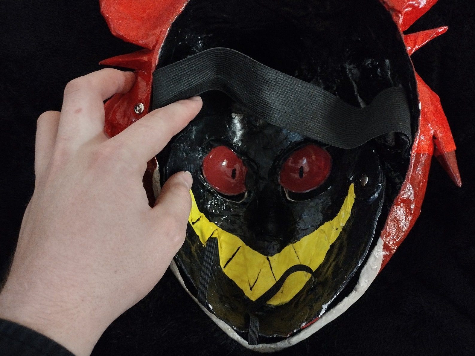 The Best Showman Mask Scary Paper Mache Mask Halloween Moving Jaw Mask ...