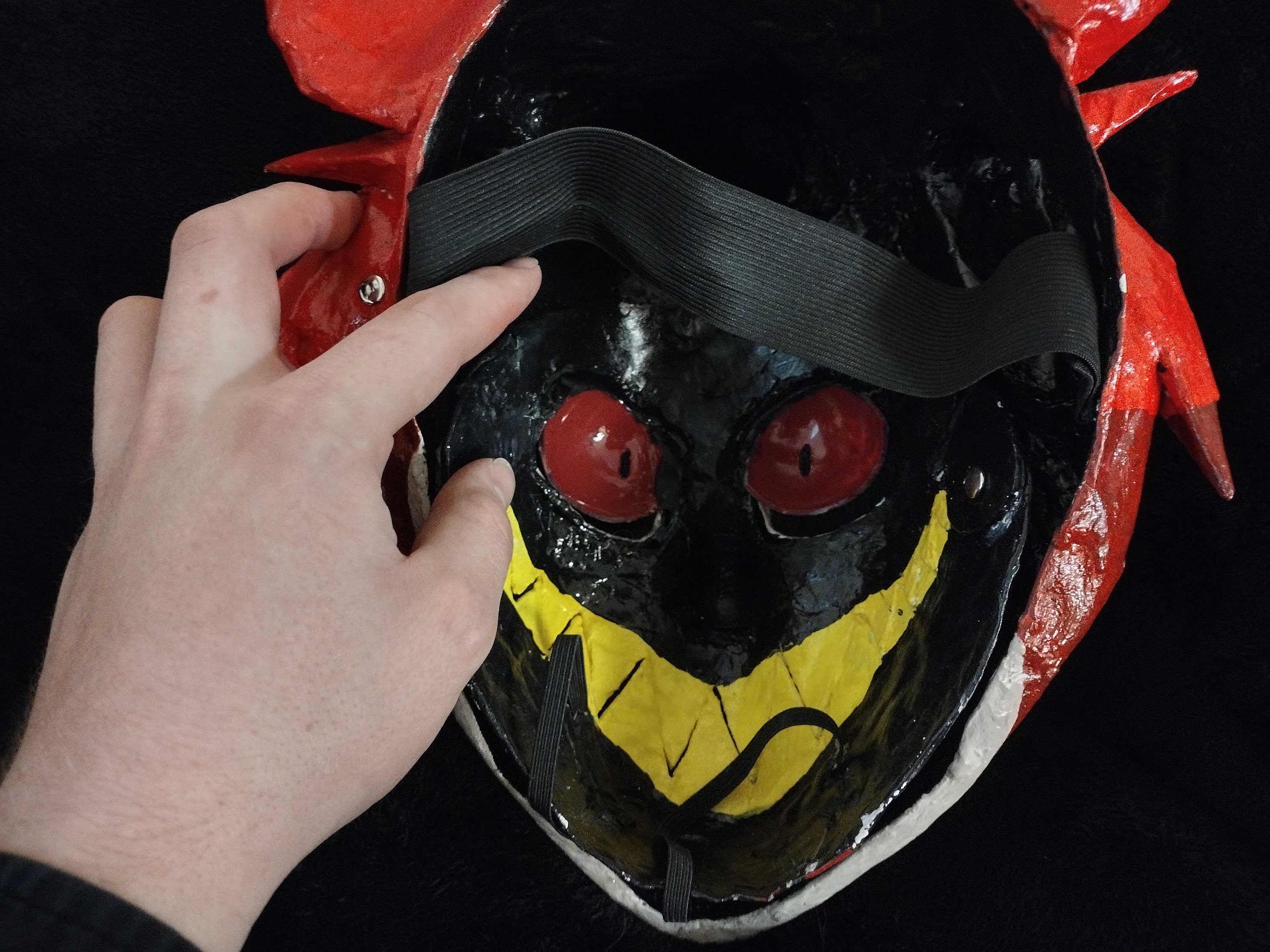The Best Showman Mask Scary Paper Mache Mask Halloween Moving Jaw Mask ...