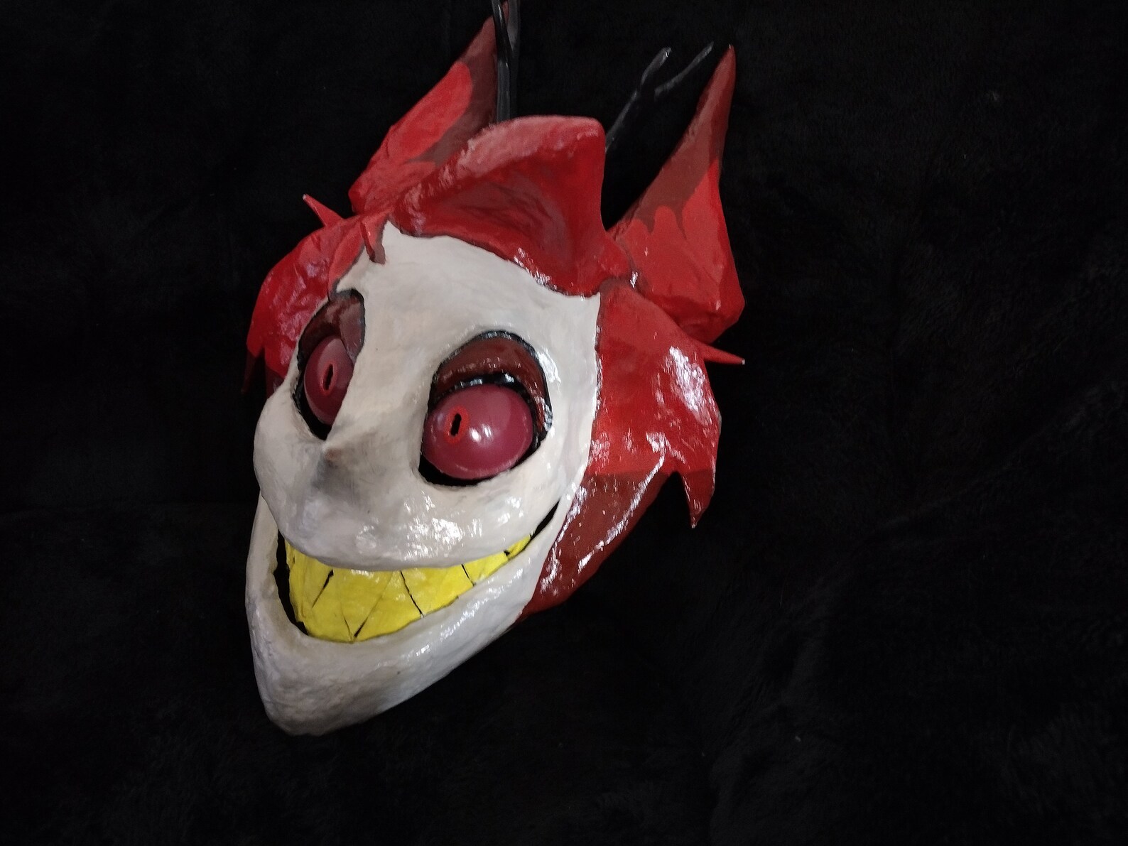 The Best Showman Mask Scary Paper Mache Mask Halloween Moving Jaw Mask ...