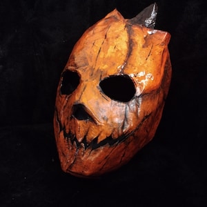 Scary Pumpkin Mask: Paper Mache Halloween Costume - Etsy