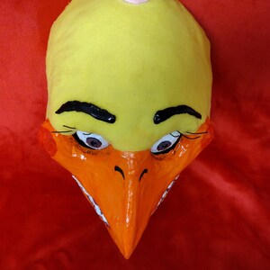 The Mascot of 87' Chicken Mask Paper Mache Mask - Etsy