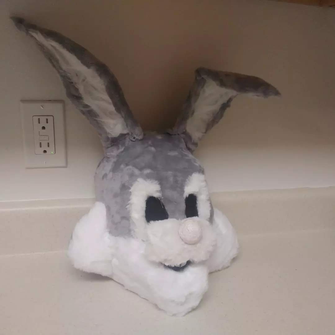 The Fluffy Rabbit Mask Paper Mache Mask Bunny Mask - Etsy