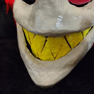 The Best Showman Mask Scary Paper Mache Mask Halloween Moving Jaw Mask ...