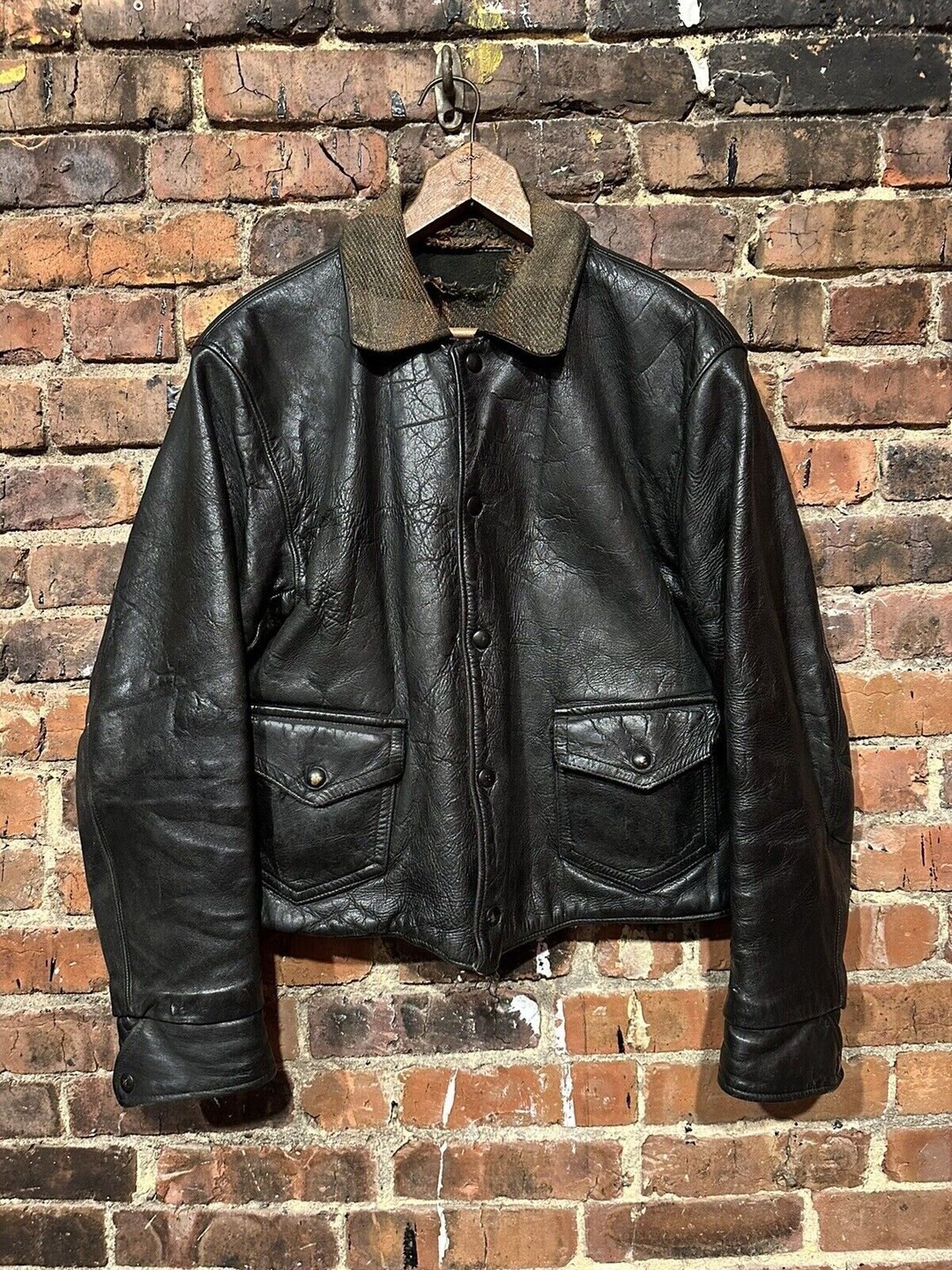 1920s Vintage Horsehide Leather Reversible Jacket - Etsy