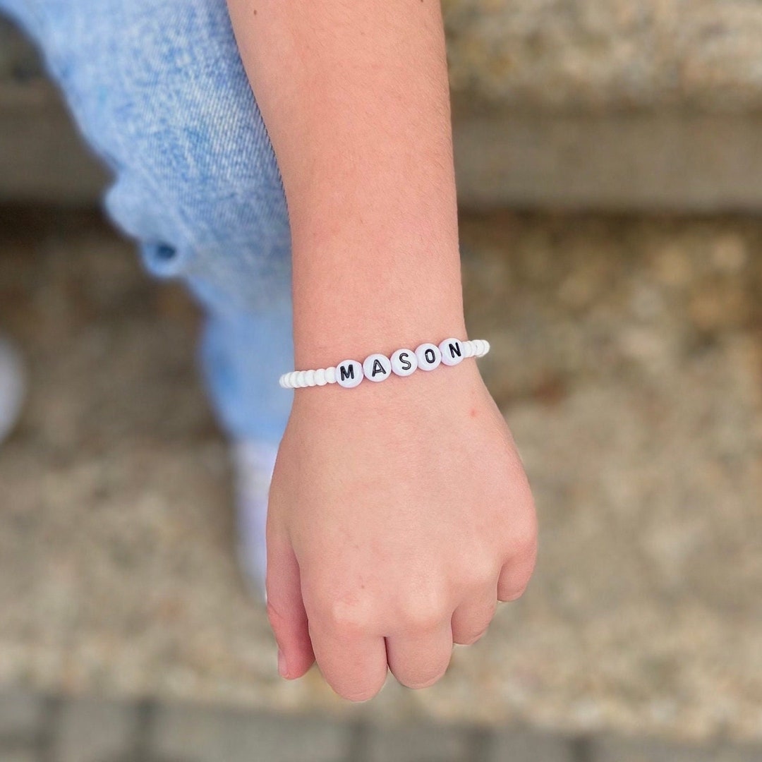 Boys Name Bracelet, Boy Jewelry, Little Boy Bracelet, Gift for Grandson ...