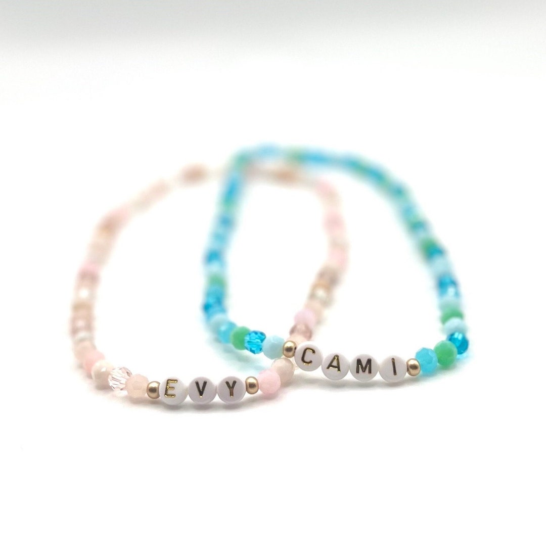 Girls Name Necklace, Twin Identification Necklace, Personalized Gift ...