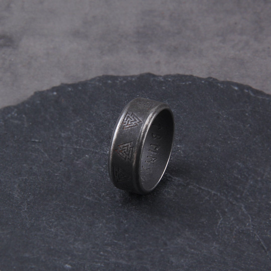 Norse Viking Marked 316L Stainless Steel Ring Viking Nordic Rune ...