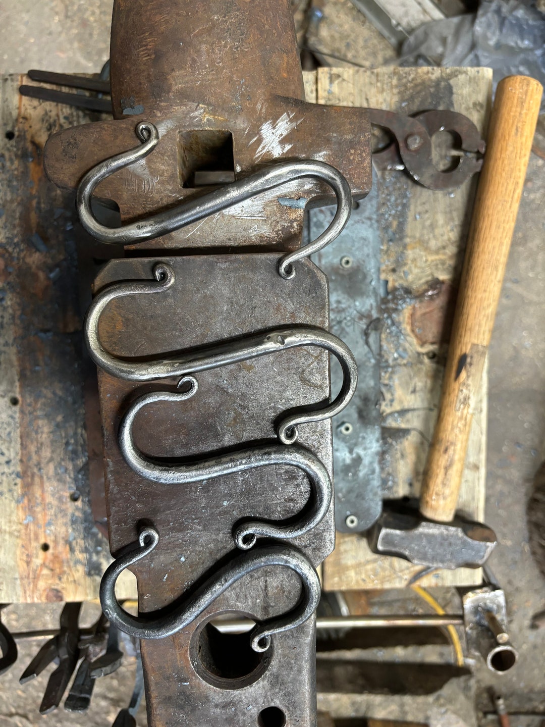 Hand Forged S-hook ,flower Pot Hanger,grill Camping Steel Hook, - Etsy