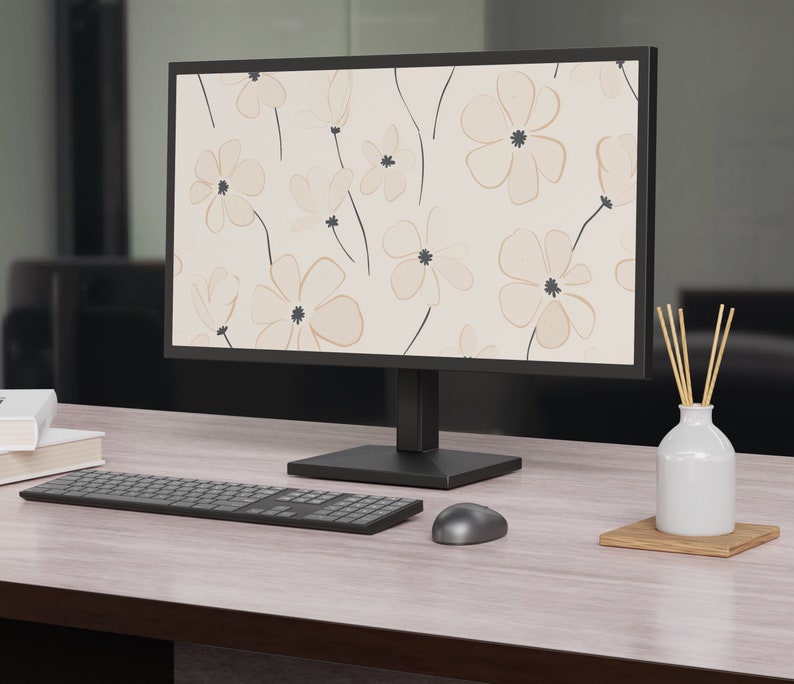 Aesthetic Desktop Wallpaper | Ultrawide Desktop Wallpaper Floral ...