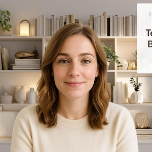 Golden Hour Zoom Background Bookshelves | Neutral Office Backdrop ...