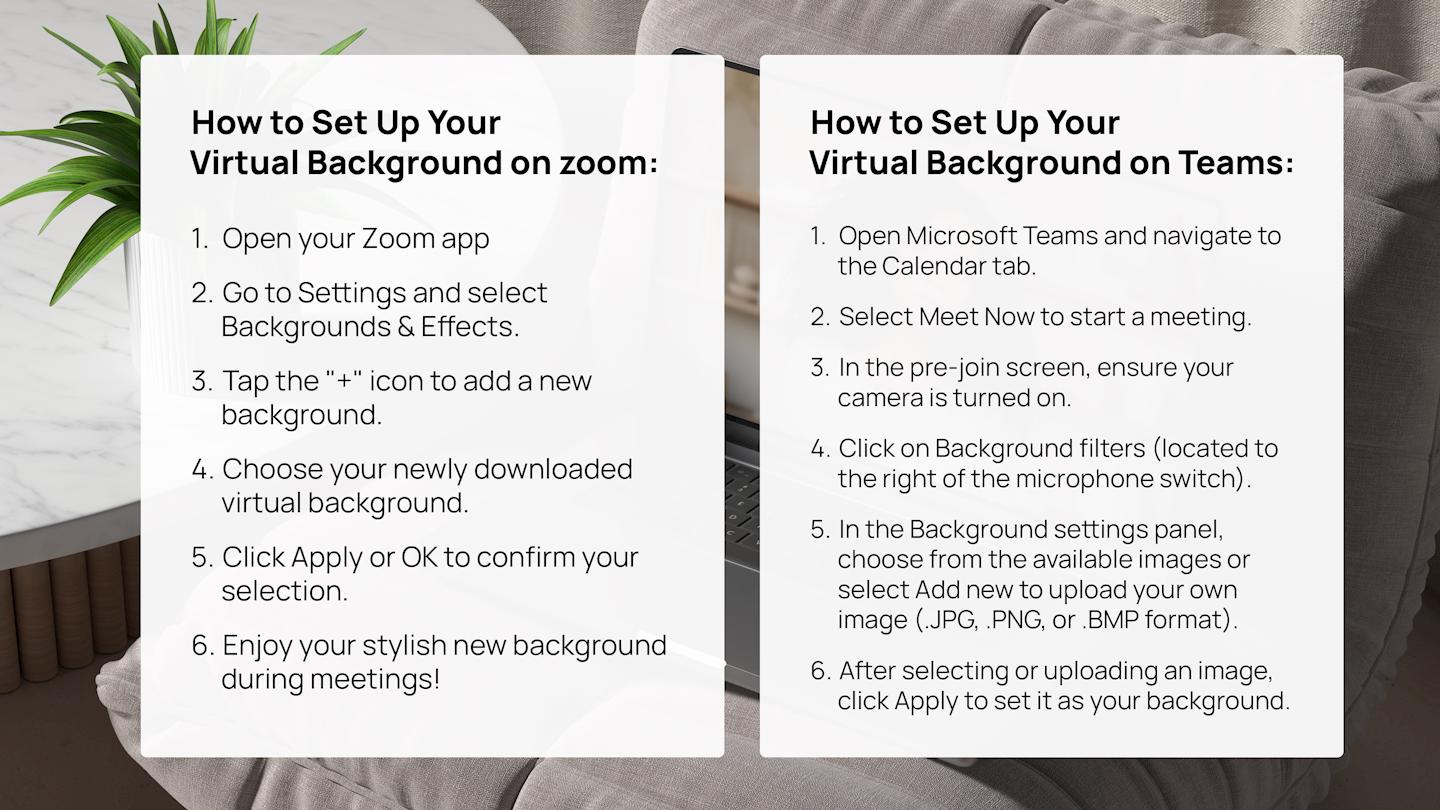 Pink, White & Gold Shelf Zoom Background | Elegant Minimalist Virtual ...