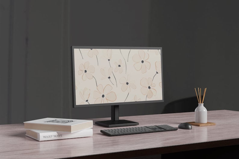 Aesthetic Desktop Wallpaper | Ultrawide Desktop Wallpaper Floral ...