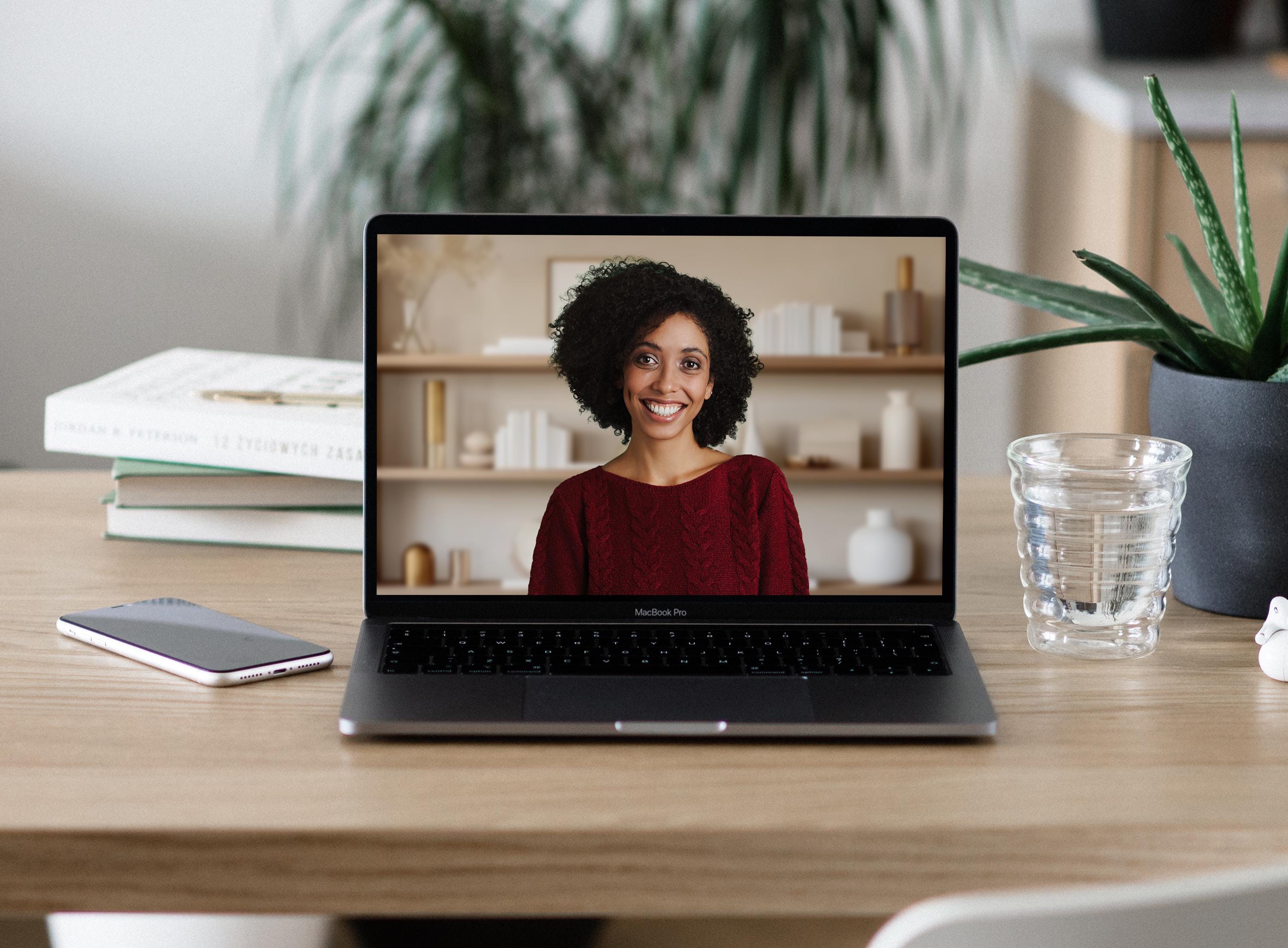 Zoom Virtual Background Modern Shelving | Professional Cam Background ...