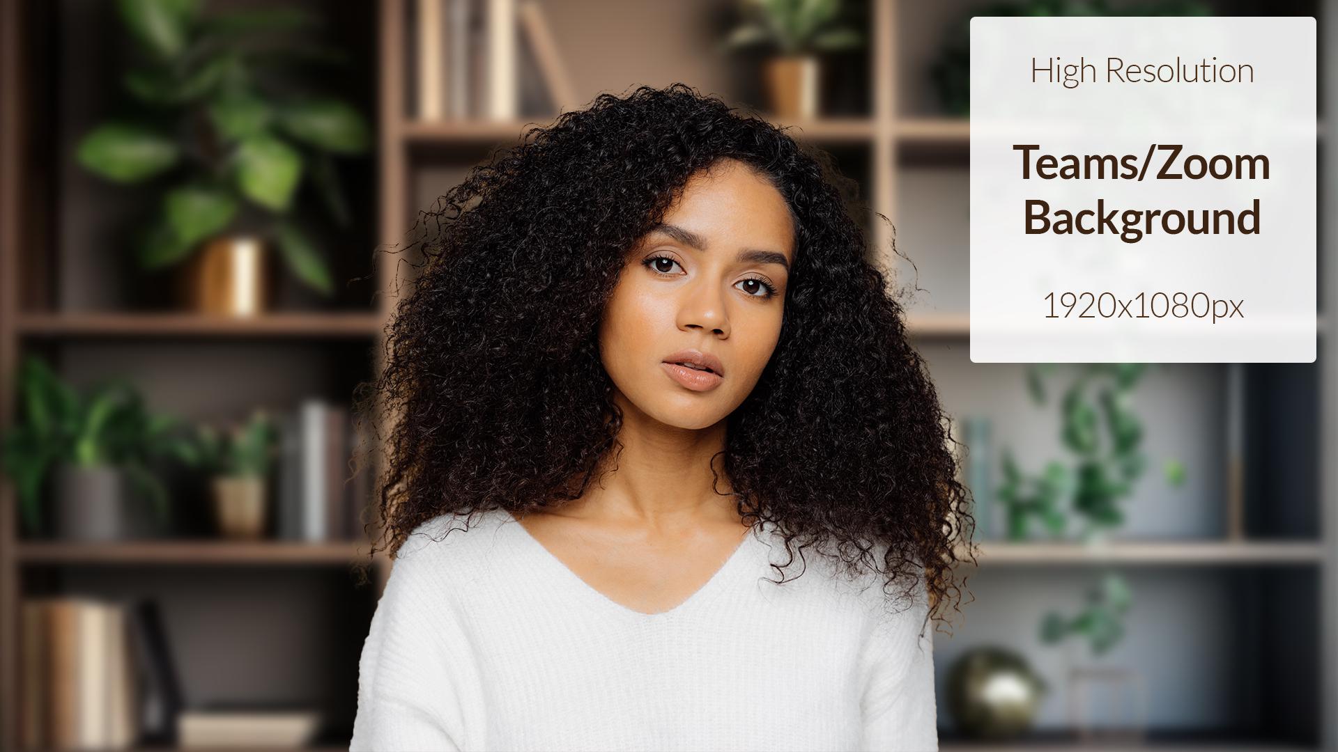 Greenery Shelf Zoom Background | Virtual Plant Shelf Office Background ...