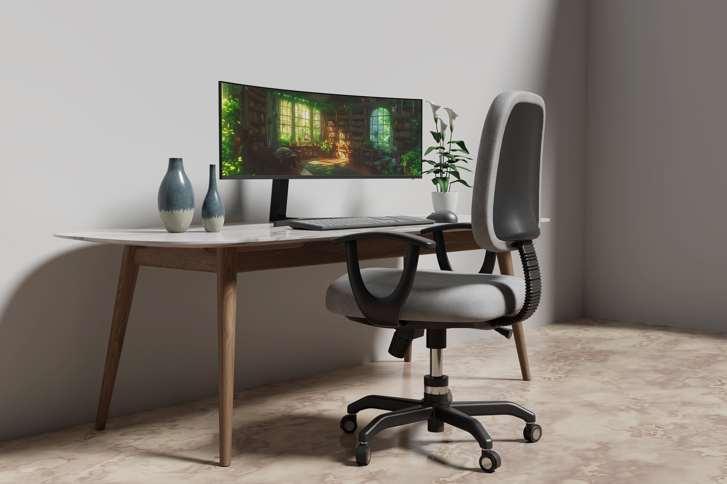 Lofi Ultrawide Wallpaper Plant Loft Wallpaper Anime Wallpapers Pack ...