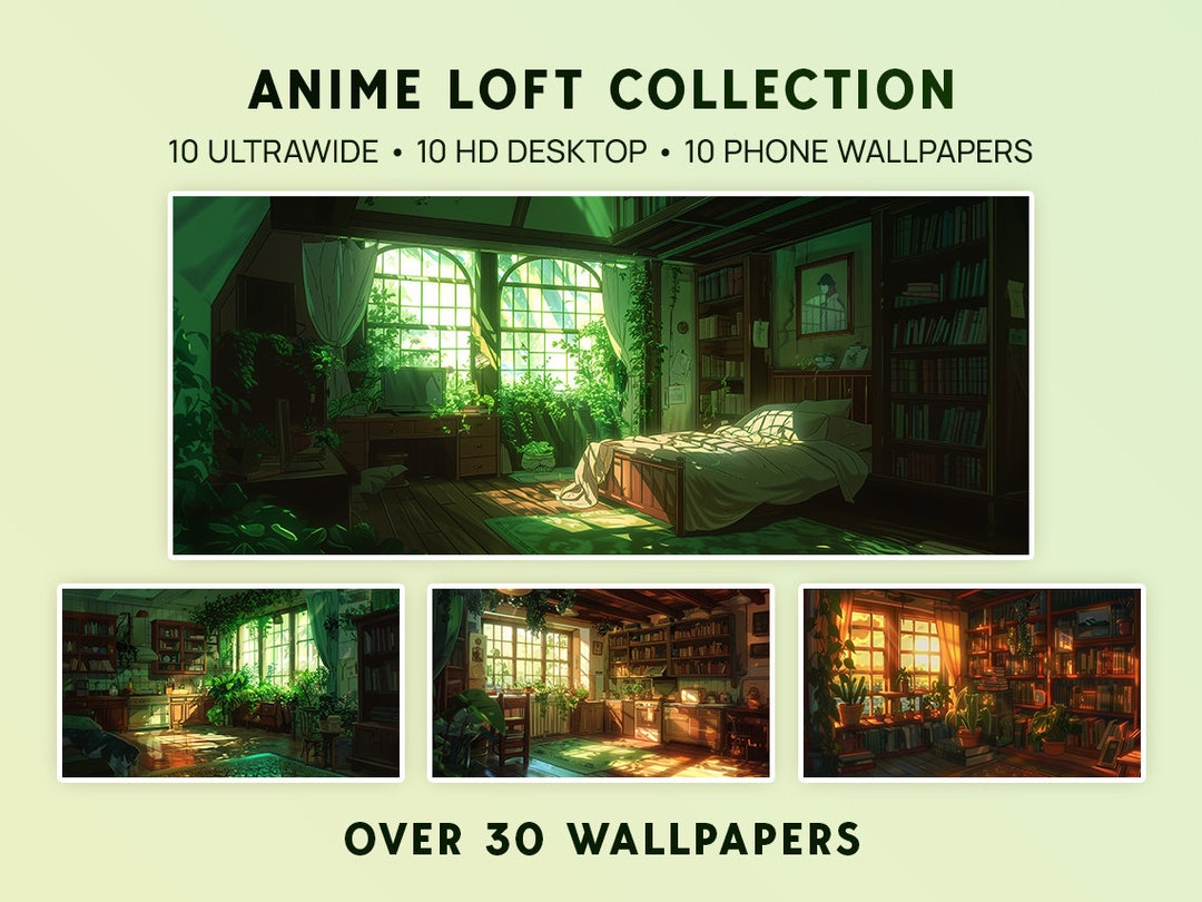 Lofi Ultrawide Wallpaper - Plant Loft Wallpaper - Anime Wallpapers Pack ...