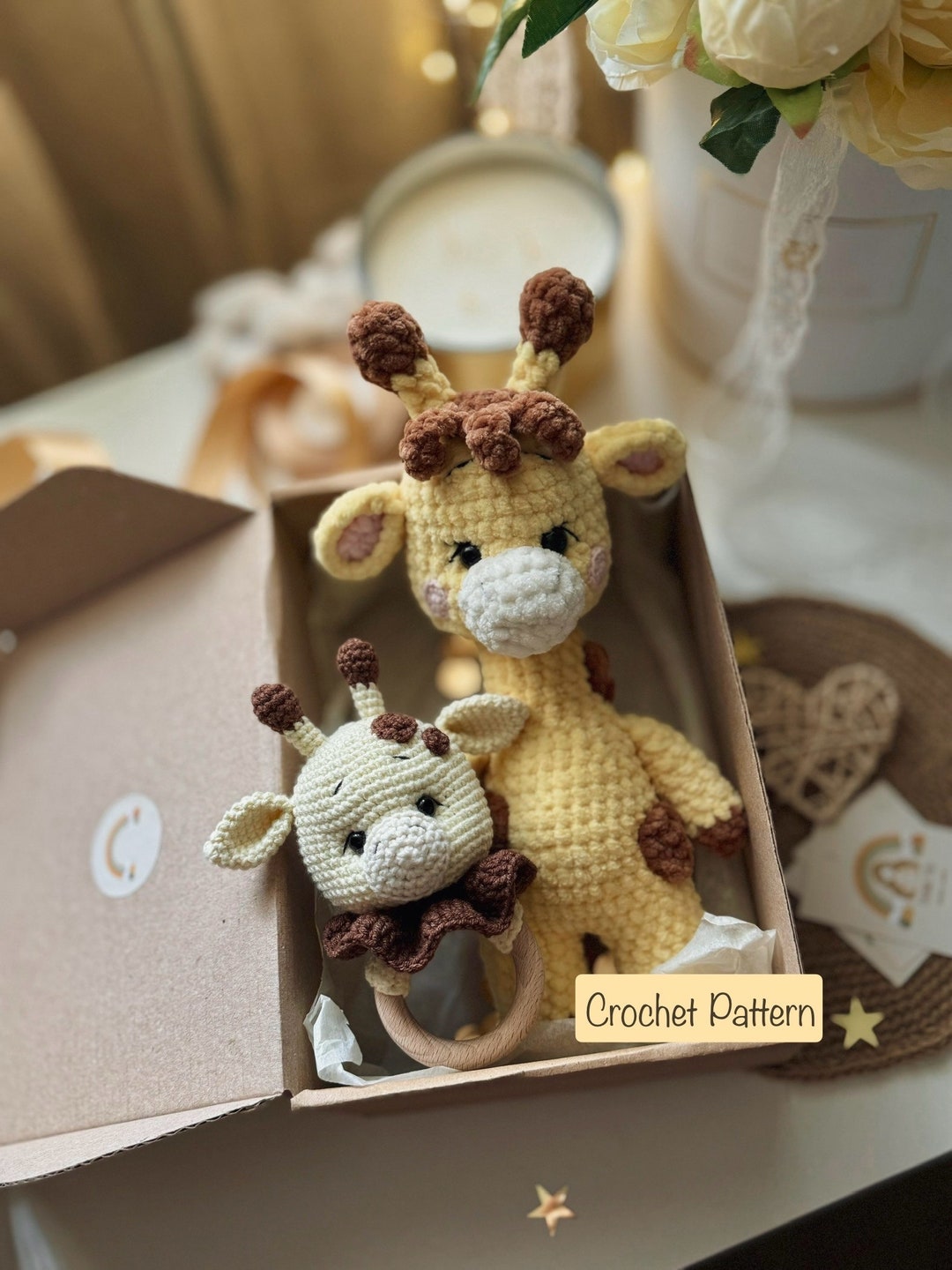 Crochet Pattern Giraffe Set 2in1, Amigurumi Tutorial, Crochet Giraffe ...