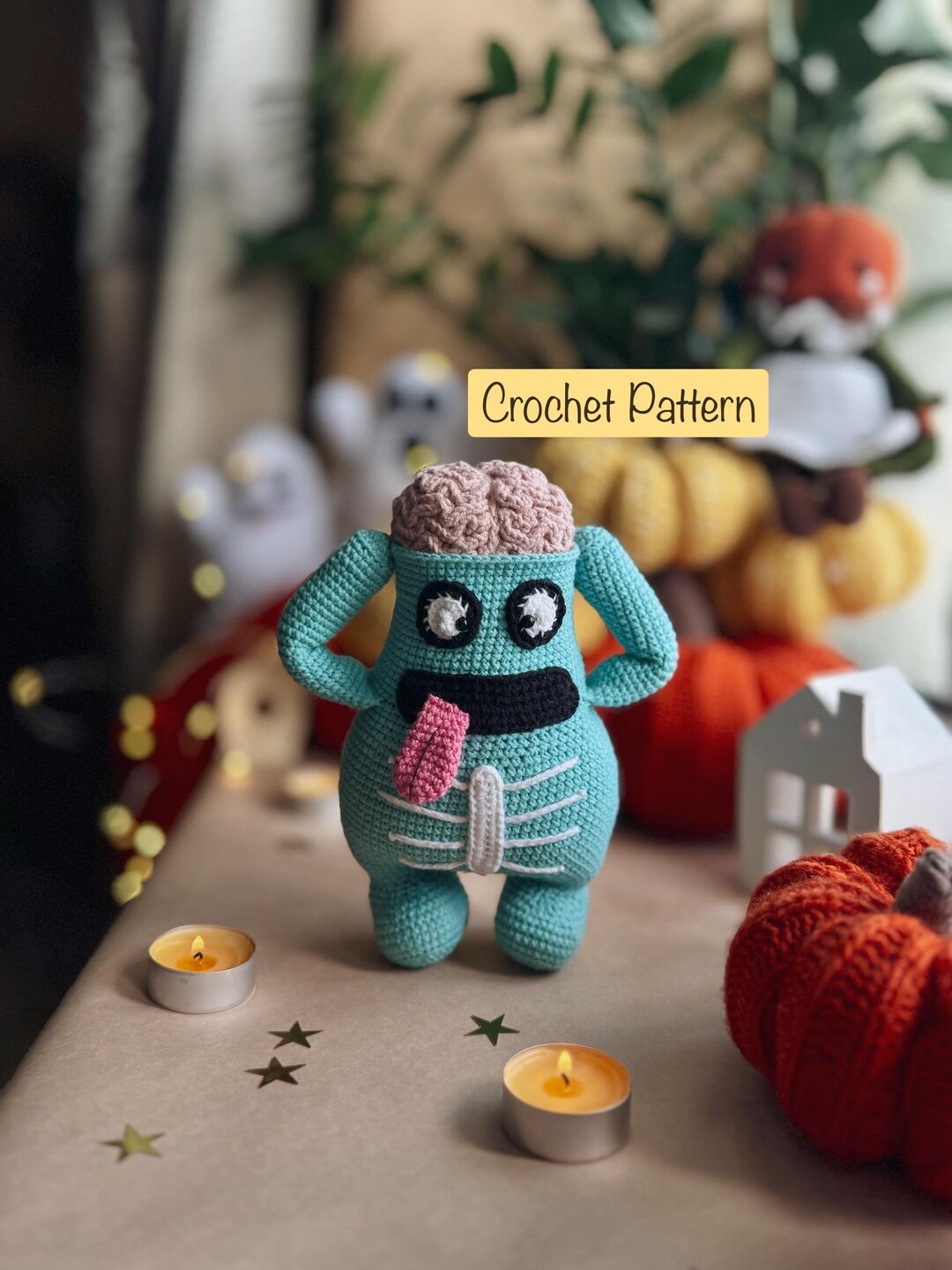 Crochet Pattern Halloween Monster, Crochet Monster Tutorial, Amigurumi ...