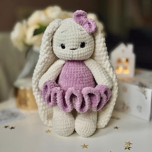 Crochet Pattern Big Plushie Bunny, Amigurumi Tutorial Bunny, Bunny With ...