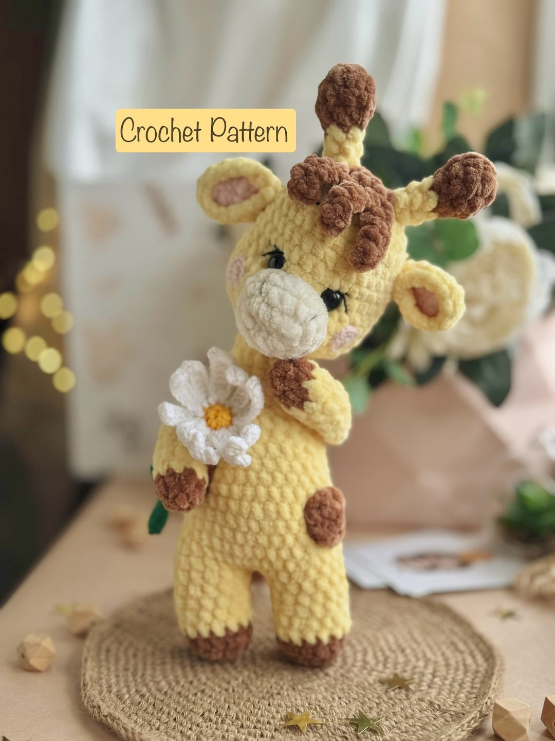 Crochet Giraffe Pattern, Plushie Giraffe Tutorial, Cute Giraffe Toy ...