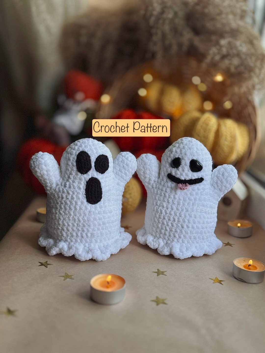 Crochet Pattern Ghost Set 2in1, Ghost Amigurumi Pattern, Halloween ...