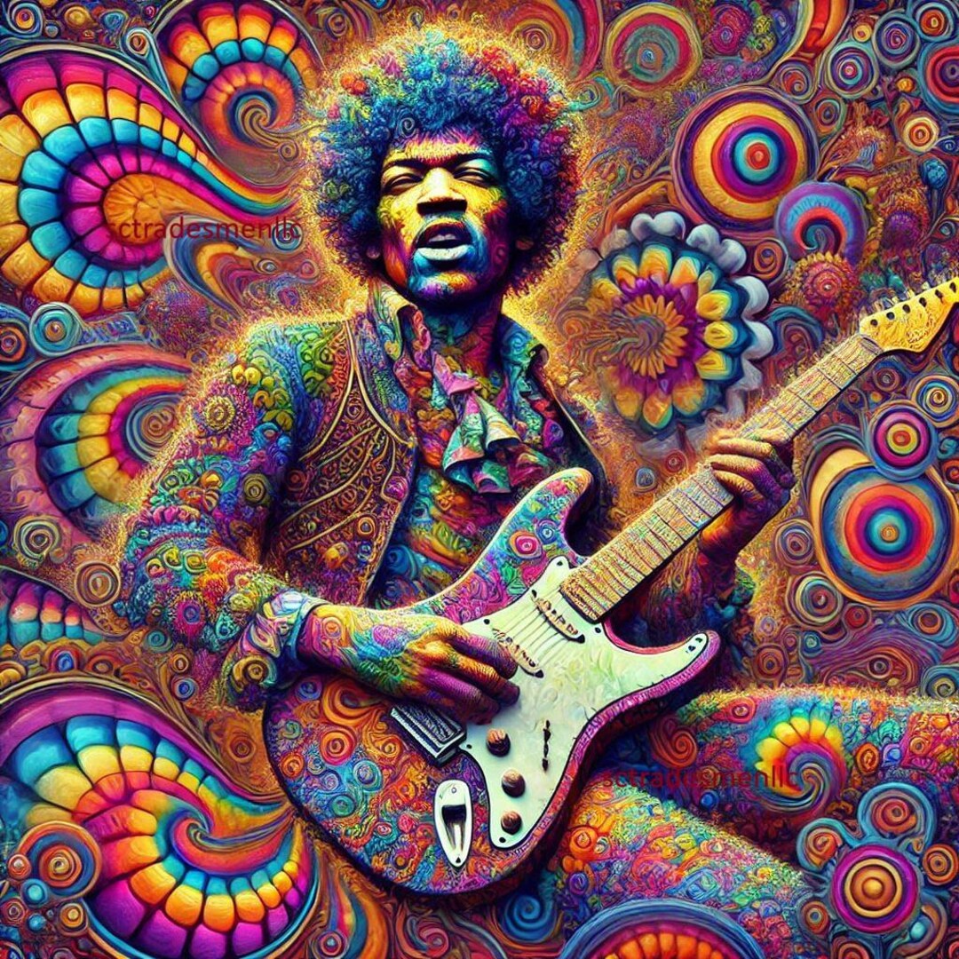 Jimi Hendrix Rockin Digital Image Picture Pic Photo Wallpaper ...