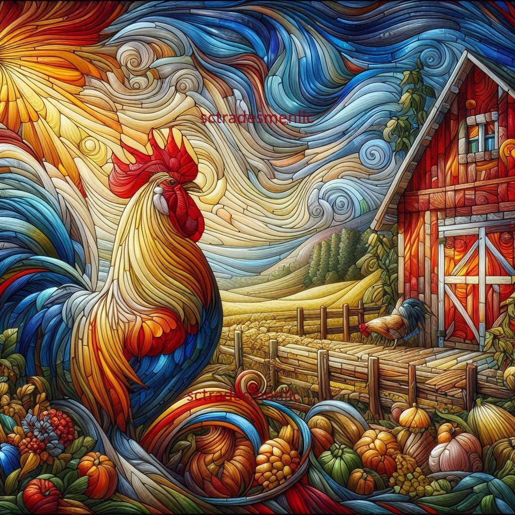 Rooster on a Farm Digital Image Picture Photo Wallpaper Screensaver ...