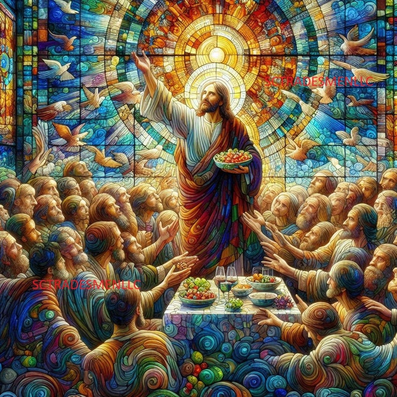 Jesus Feed 5000 Digital Image Picture Pic Photo Wallpaper Screensaver ...