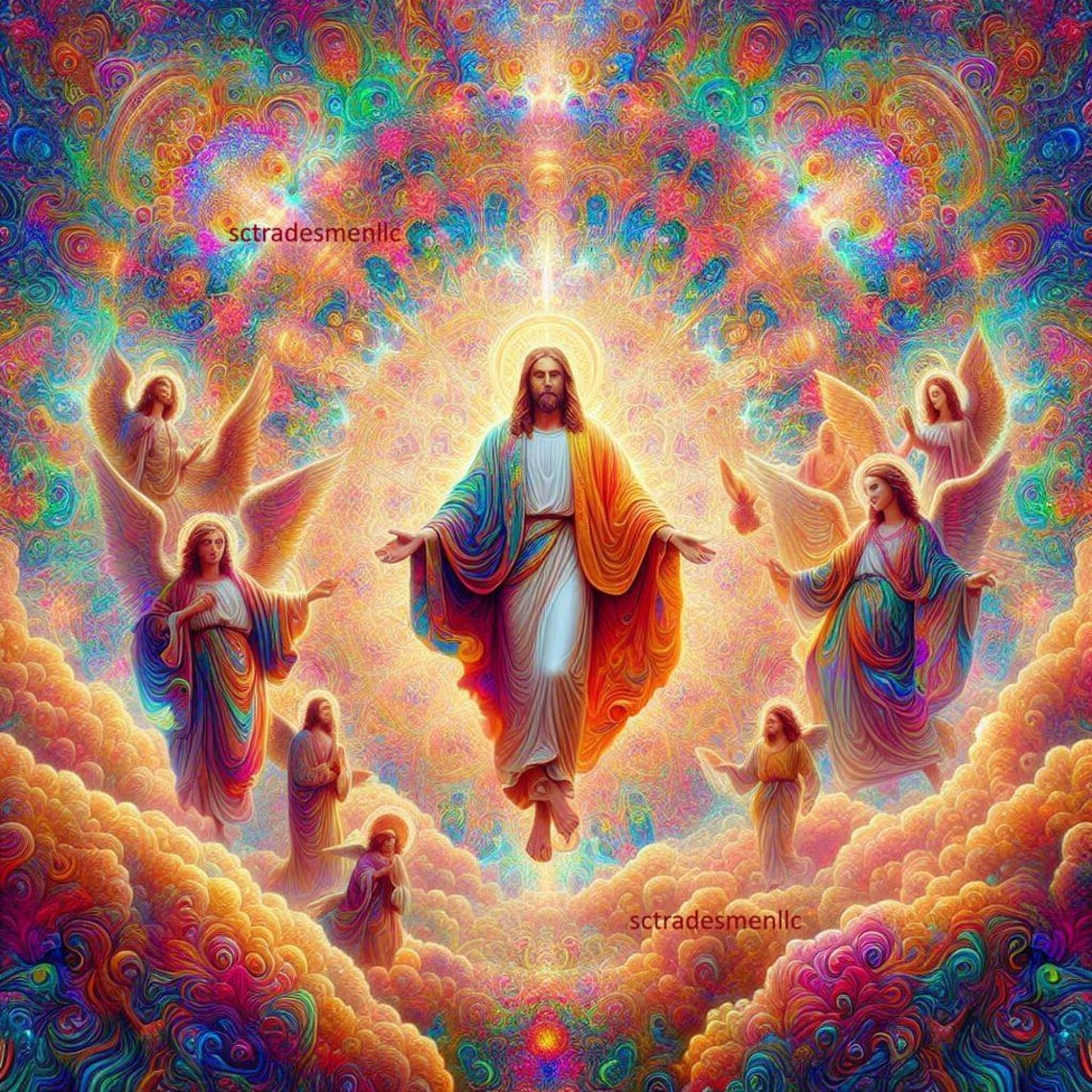 Jesus Rising in the Sky Digital Image Picture Pic Photo Wallpaper ...