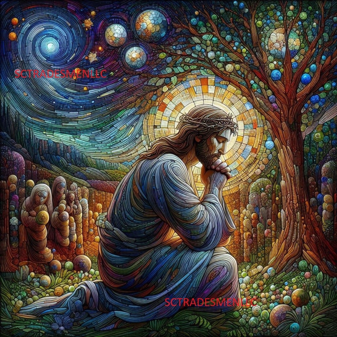 Jesus Prays Digital Image Picture Pic Photo Wallpaper Screensaver ...