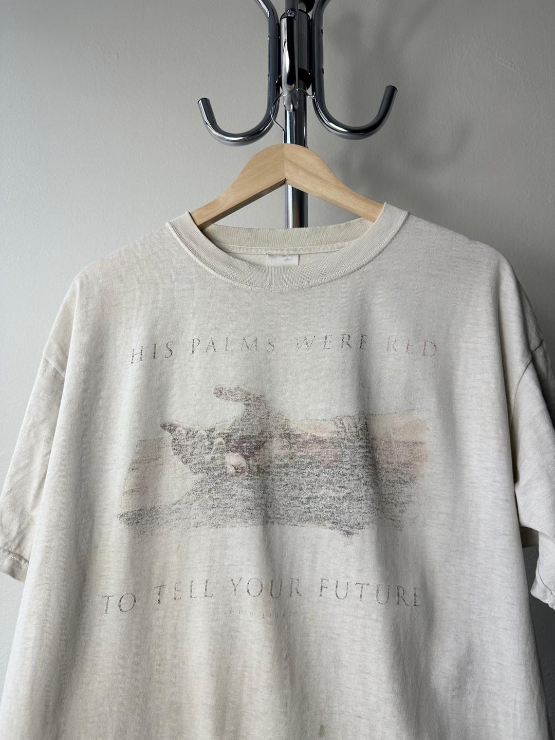 Vintage 1990S Jesus “his Palms Were Red” Thrashed T-shirt - Size XL - Etsy