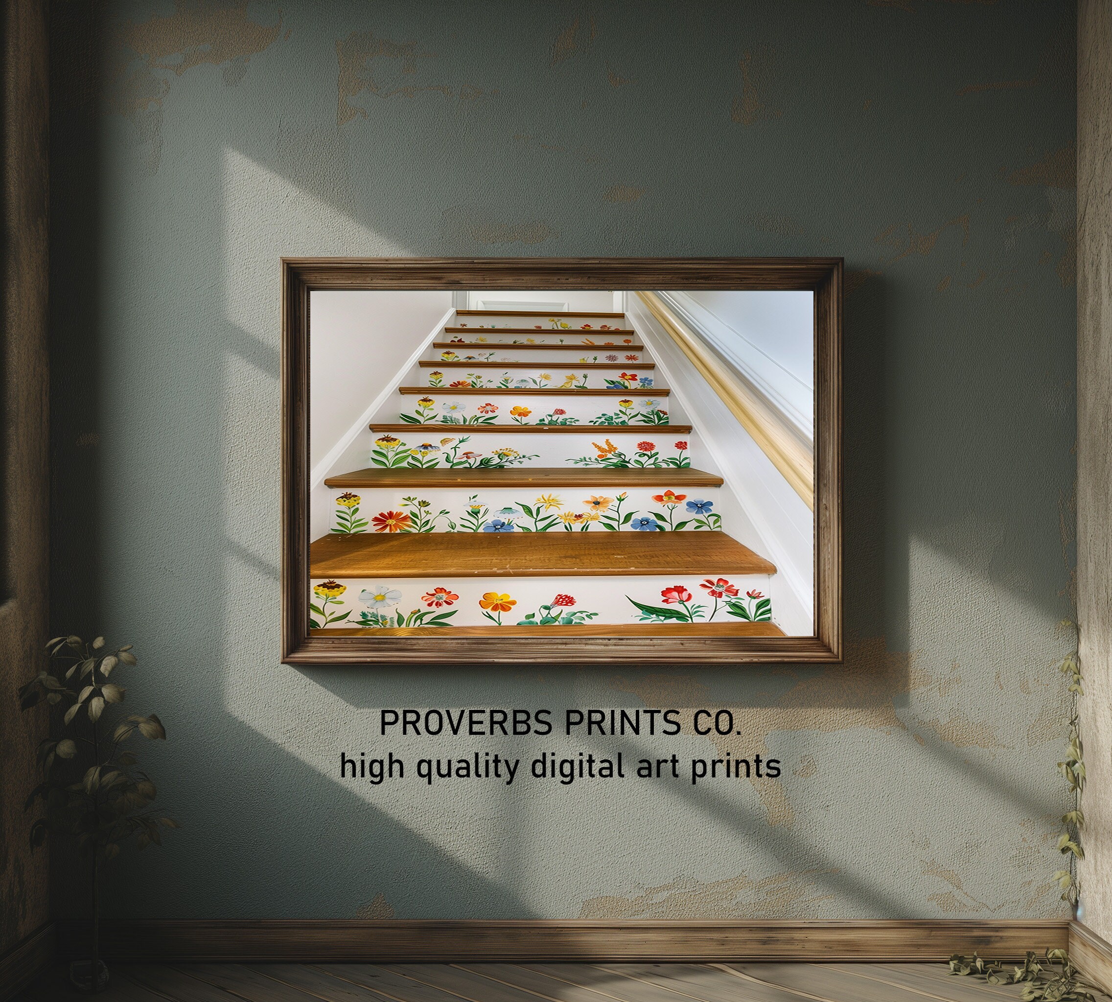 Whimsical Home Decor: Hand-painted Floral Stair Risers, Unique ...