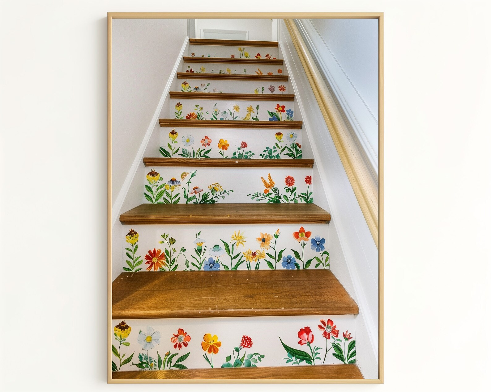 Whimsical Home Decor: Hand-painted Floral Stair Risers, Unique ...