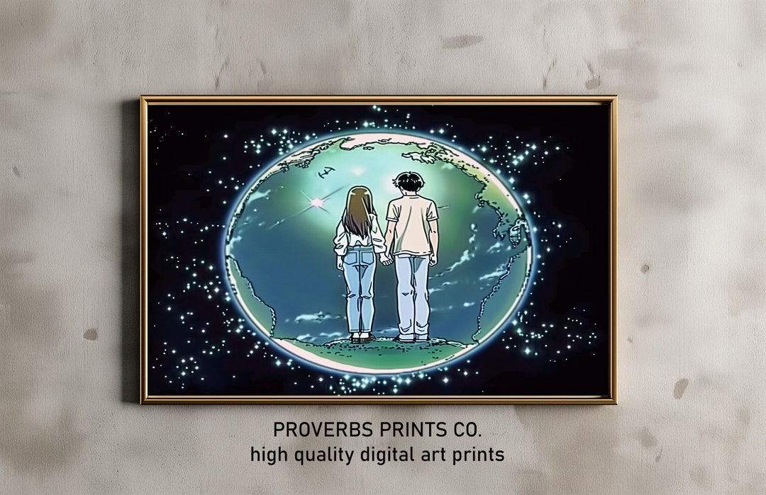 World Unity Art Print - Holding Hands Across the Globe for a Message of ...