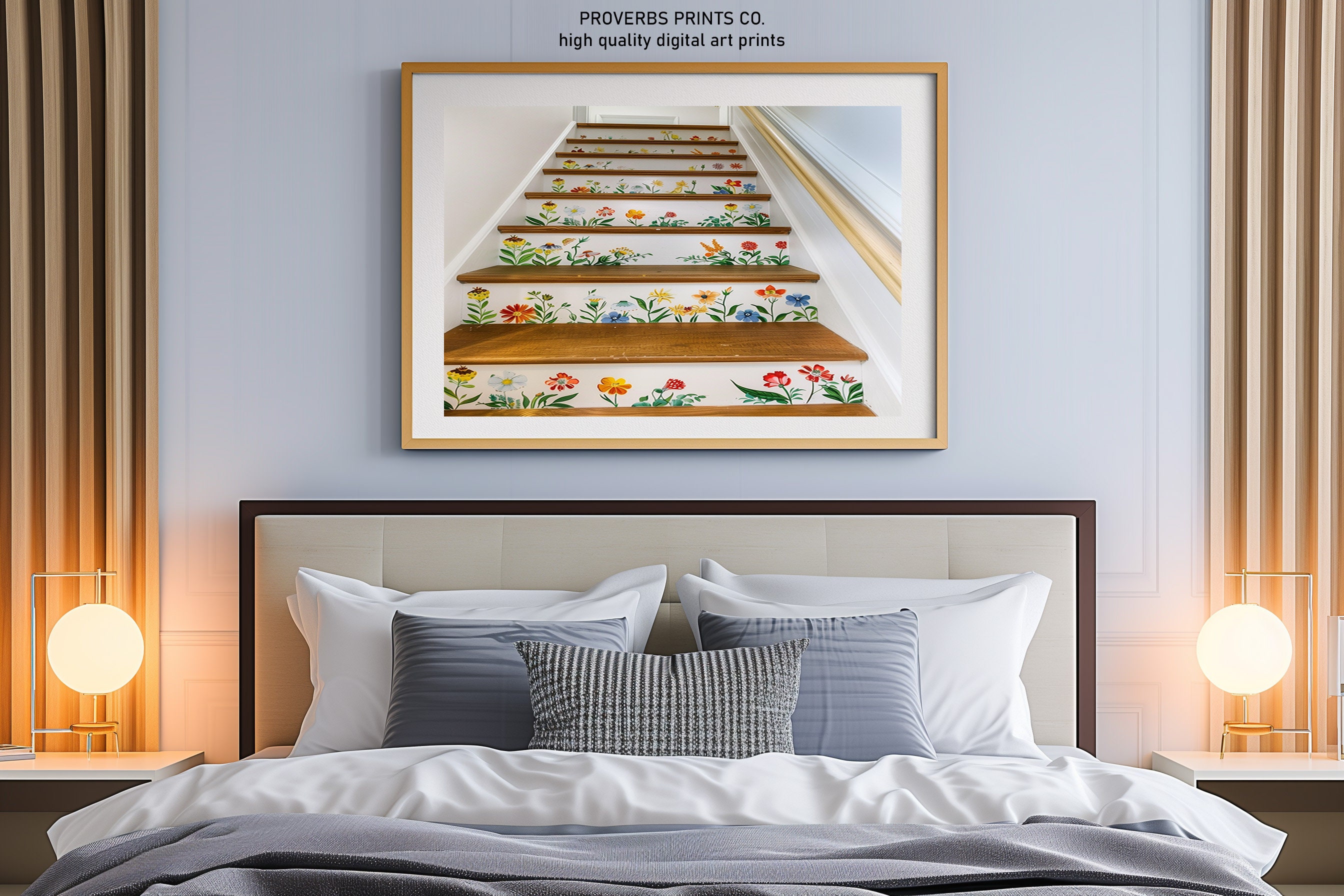 Whimsical Home Decor: Hand-painted Floral Stair Risers, Unique ...