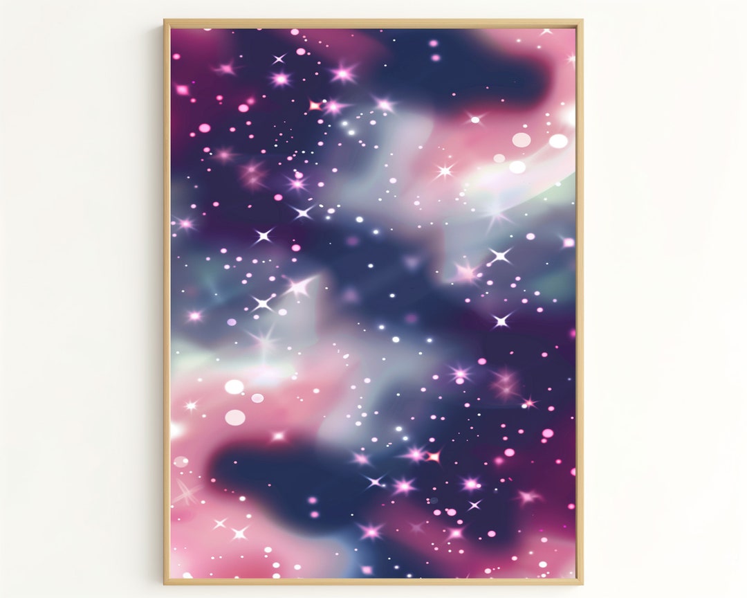 Dreamy Cosmic Prints - Enchanting Pastel Galaxy Art Print for a ...