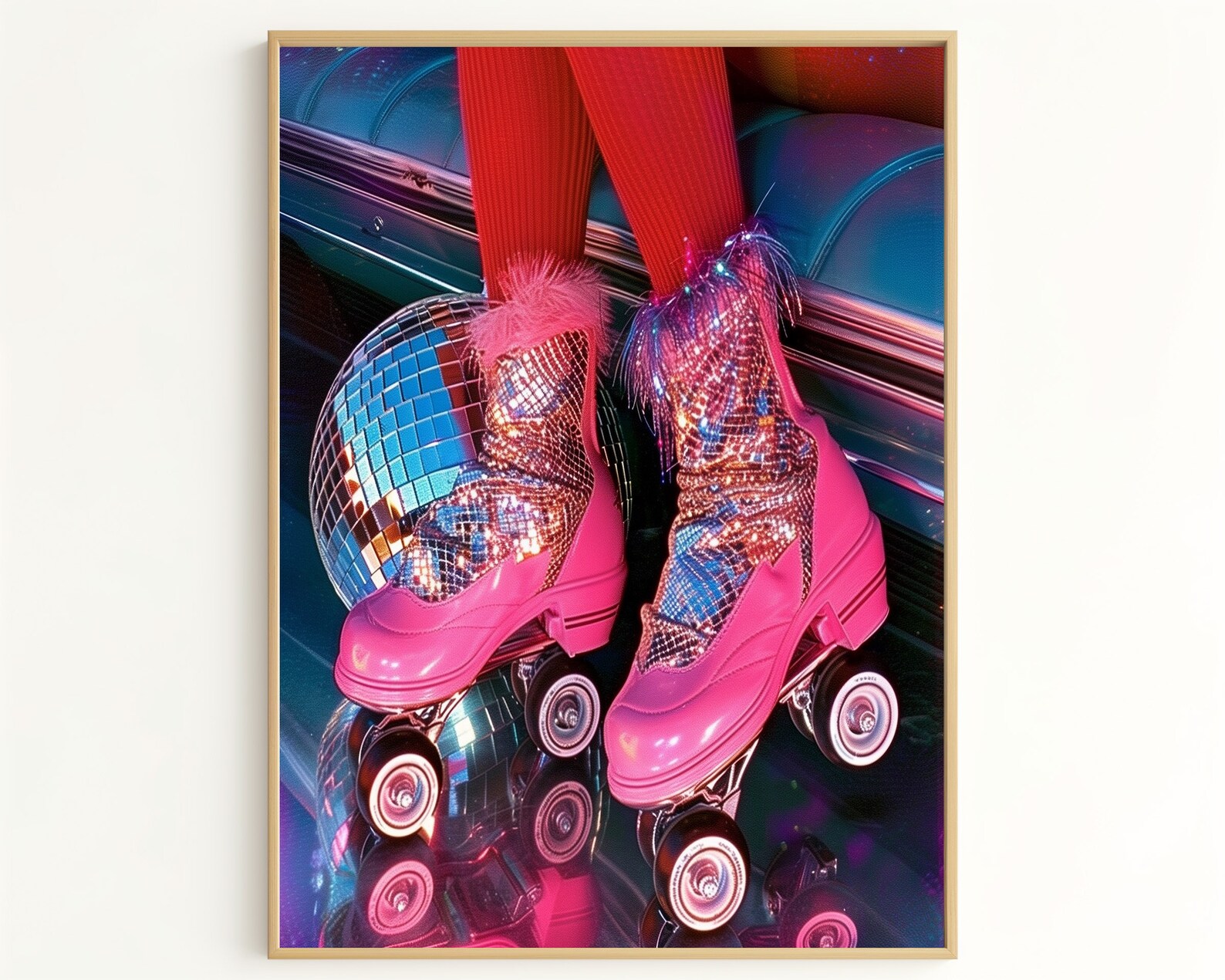 Fashion Roller Skates, Pink Disco Skates With Sparkling Details for ...