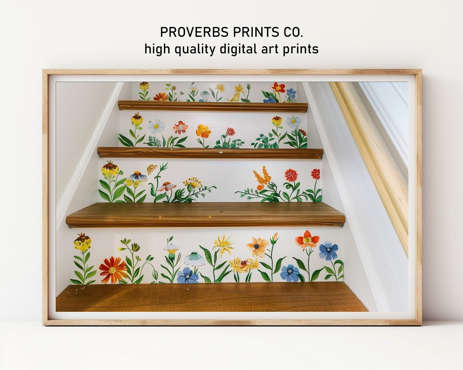 Whimsical Home Decor: Hand-painted Floral Stair Risers, Unique ...