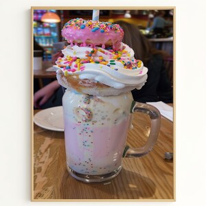 Milkshake Art - Deluxe Milkshake With Whipped Cream + Sprinkles Print ...