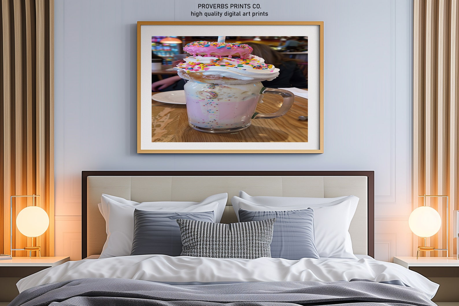 Milkshake Art - Deluxe Milkshake With Whipped Cream + Sprinkles Print ...