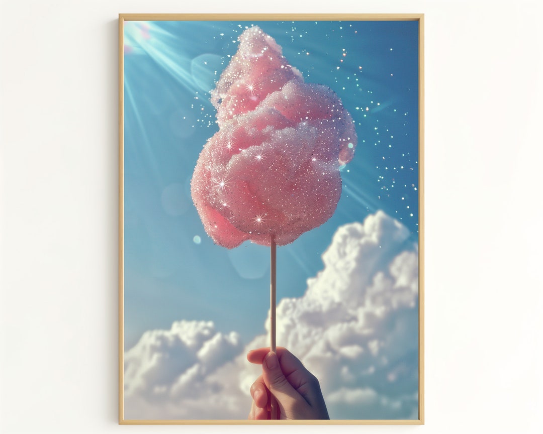 Cotton Candy Sunset Print, Whimsical Pastel Sky Artwork for Dreamy Home ...