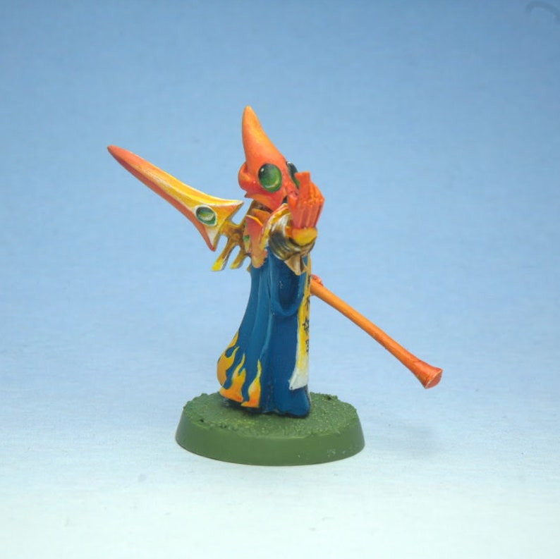 Warhammer 40k Proxy Retro Style Eldar Farseer, Handsculpted and ...